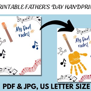 Father's Day Handprint Keepsake, Father's Day Handprint Art, Keepsake ...