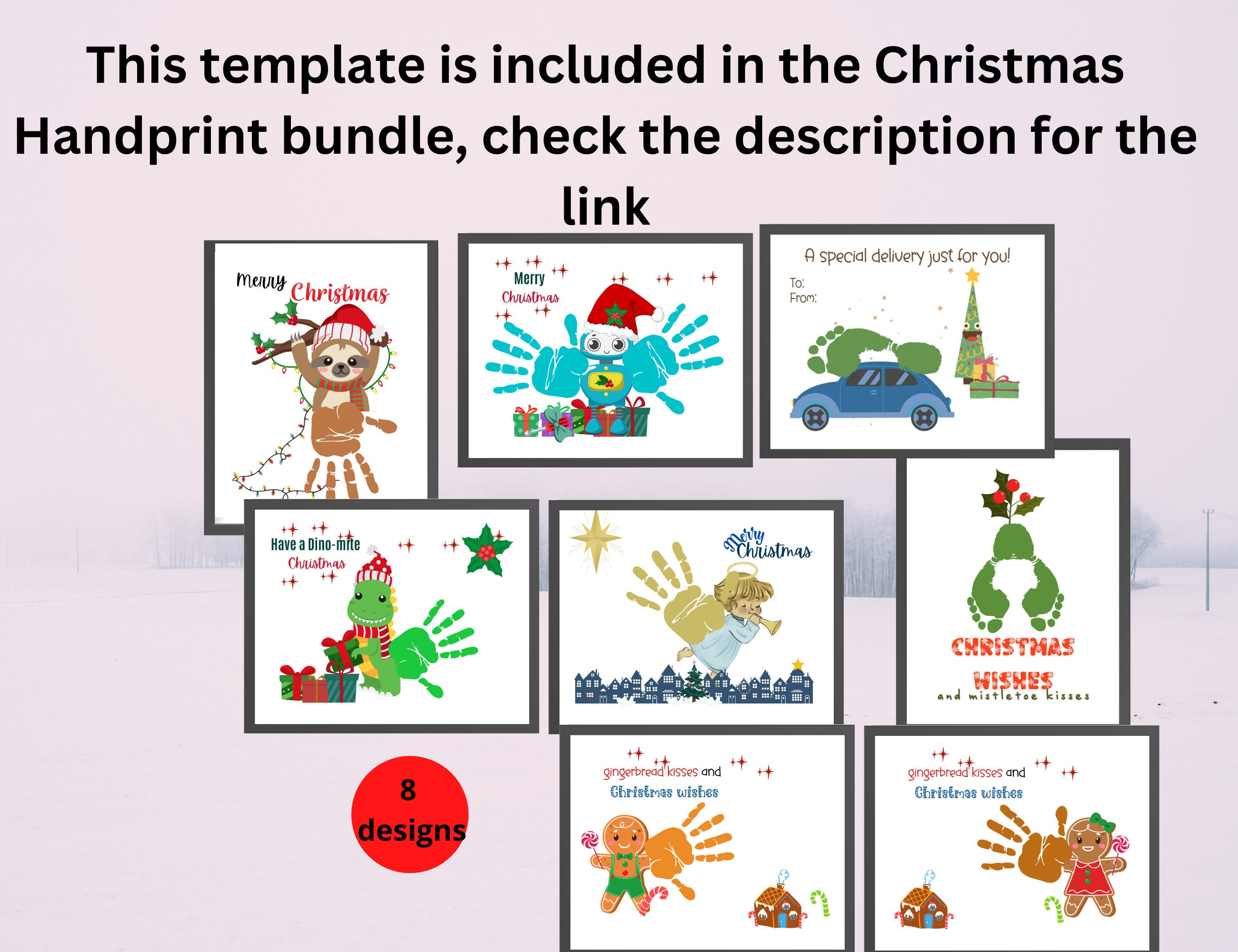 Christmas Cute Gingerbread Girl Handprint Craft Printable Keepsake ...