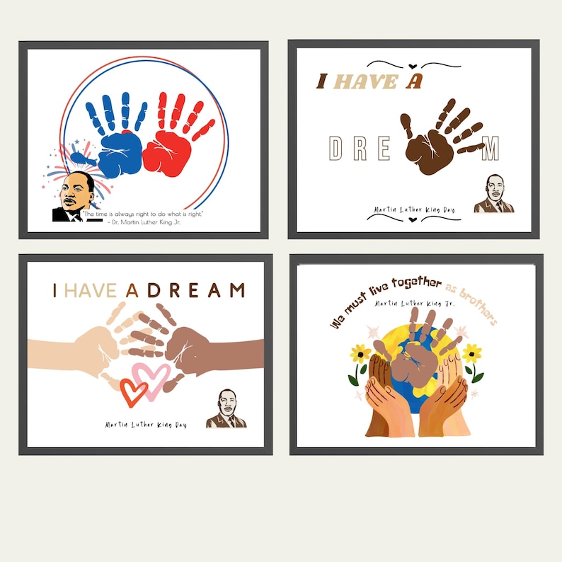 MLK Handprint, MLK Kids Craft, Martin Luther King Day Printable ...