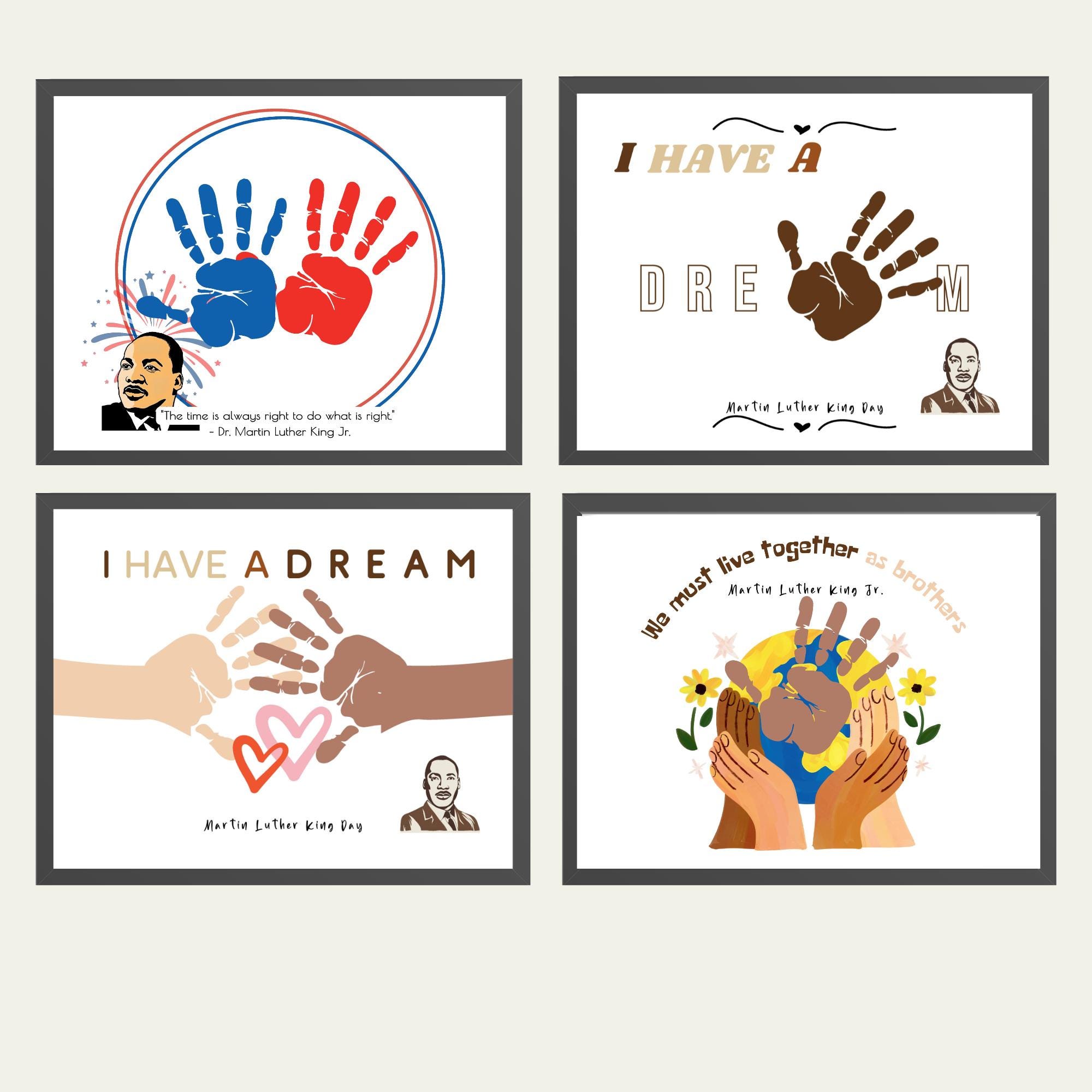 MLK Handprint, MLK Kids Craft, Martin Luther King Day Printable ...