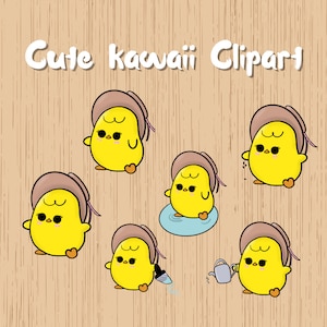 Cute Kawaii Printable and Digital Clip Art/stickers Kawaii Ducks - Etsy