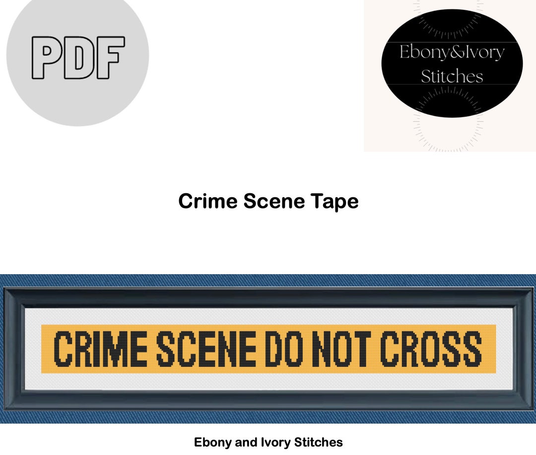 Crime Scene Tape | Counted Cross Stitch | PDF Patters - Etsy