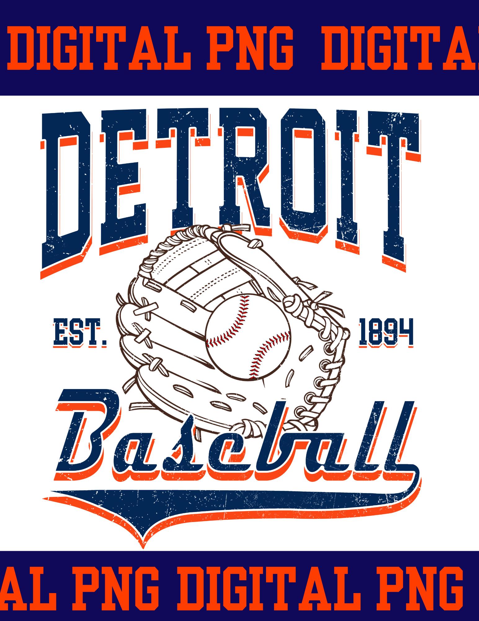 Detroit Baseball PNG Instant Download - Etsy