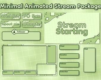 Cute Animated Twitch Overlay Stream Package W/ Panels, Labels, Just ...