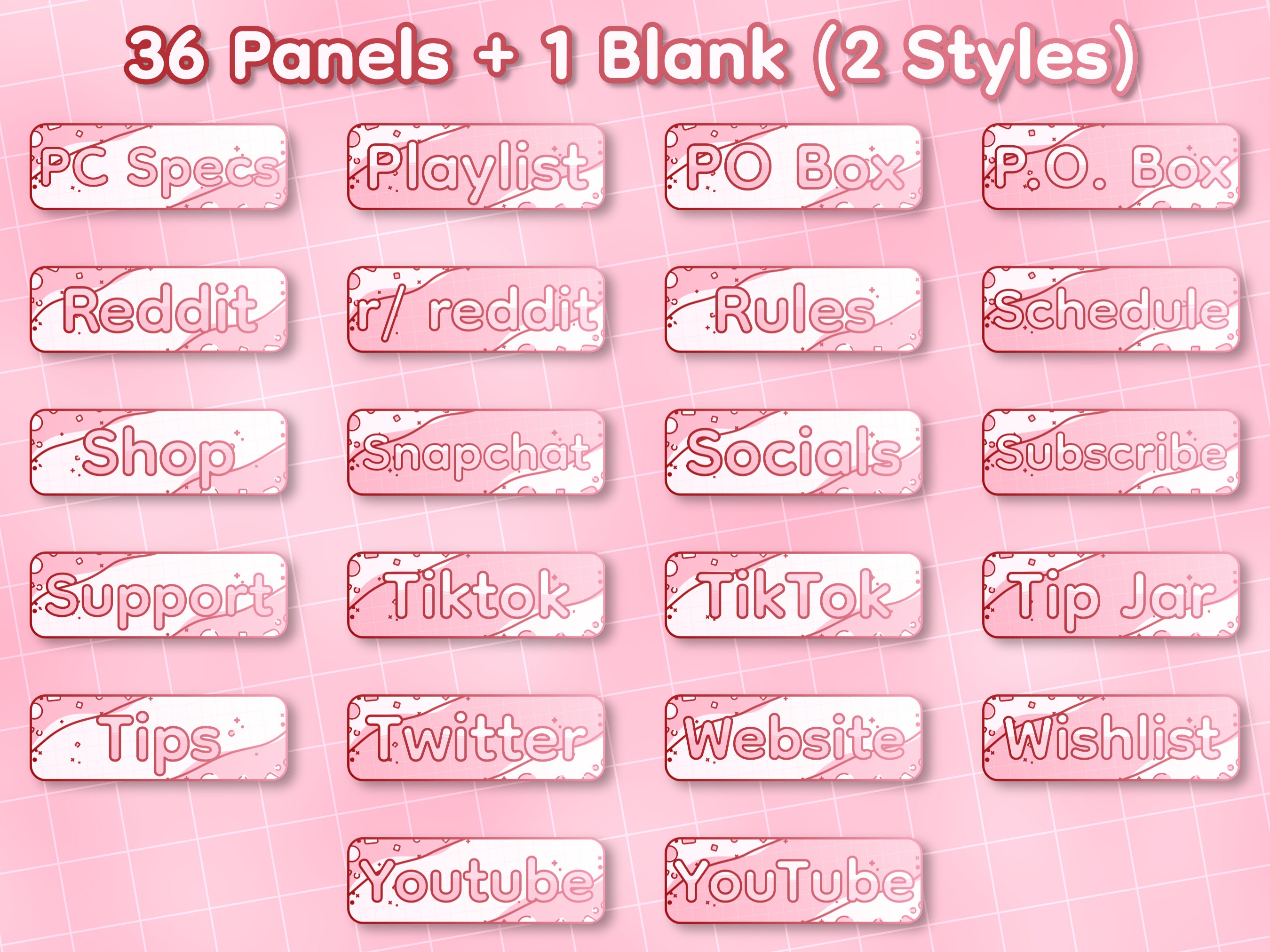 Cute Animated Twitch Overlay Stream Package W/ Panels, Labels, Just ...