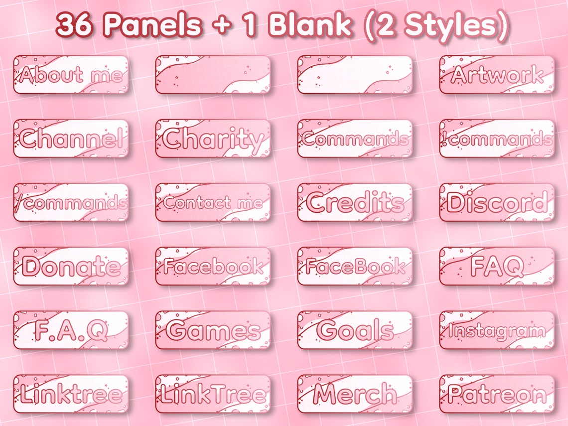 Cute Animated Twitch Overlay Stream Package W/ Panels, Labels, Just ...