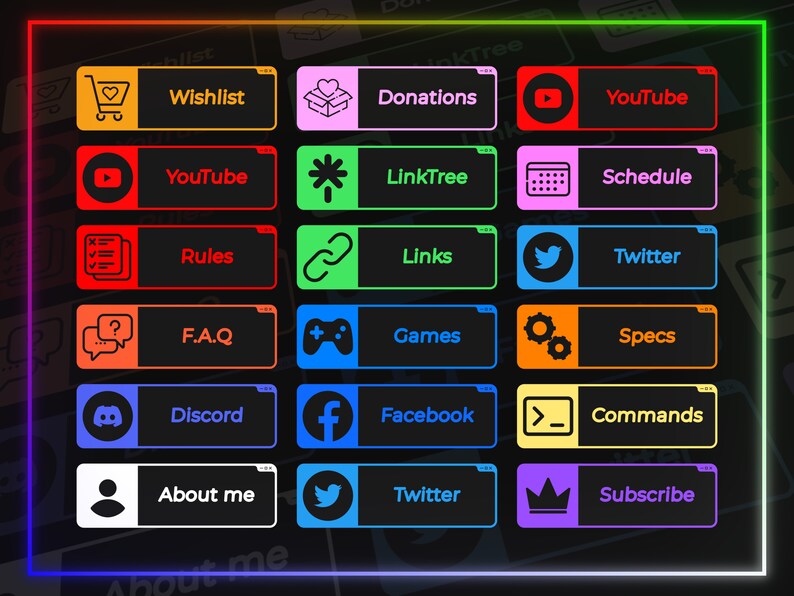Instant Download Twitch Panels for New Streamers (x20) - Etsy