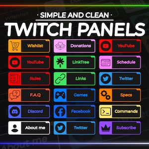 Instant Download Twitch Panels for New Streamers (x20) - Etsy