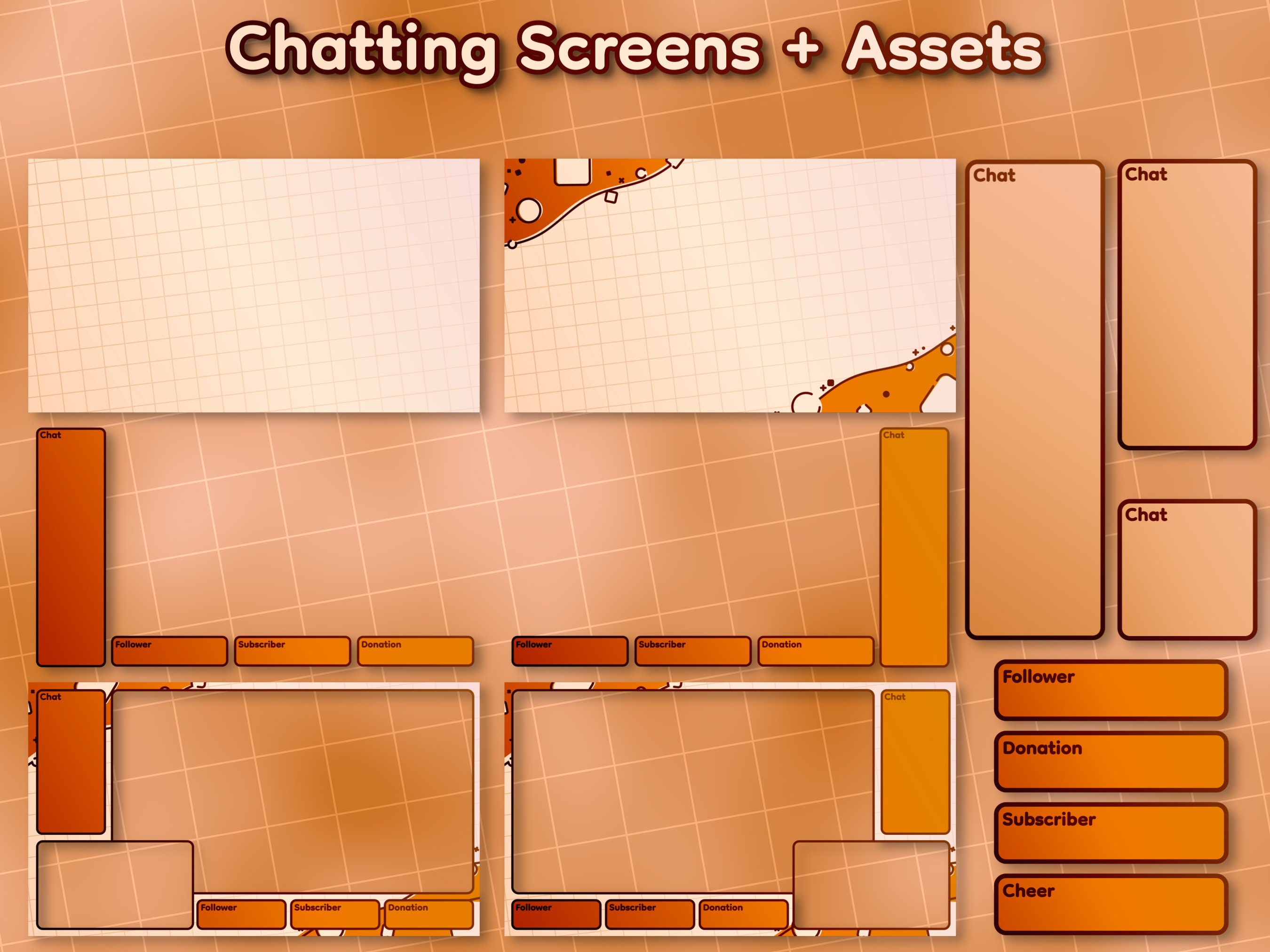 Cute Animated Twitch Overlay Stream Package W/ Panels, Labels, Just ...
