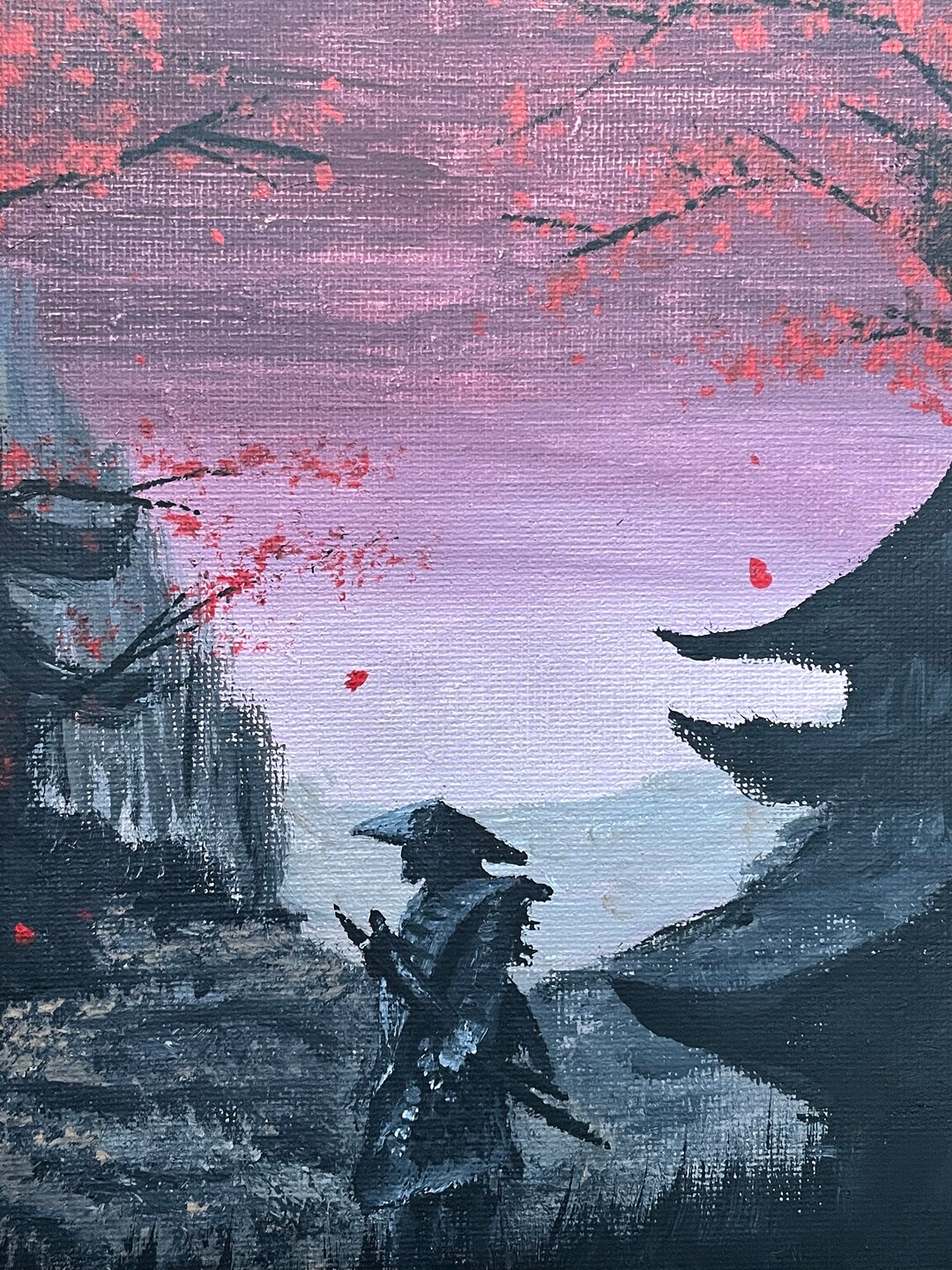 Custom Acrylic Samurai Painting - Etsy