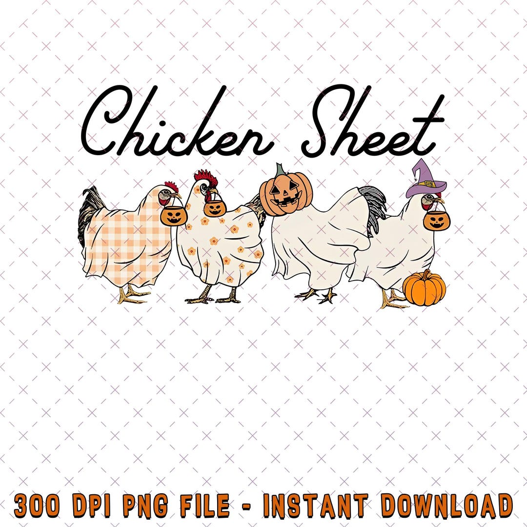 Chicken Sheet Png, Chicken Ghost Png, Halloween Chickens PNG, Spooky ...