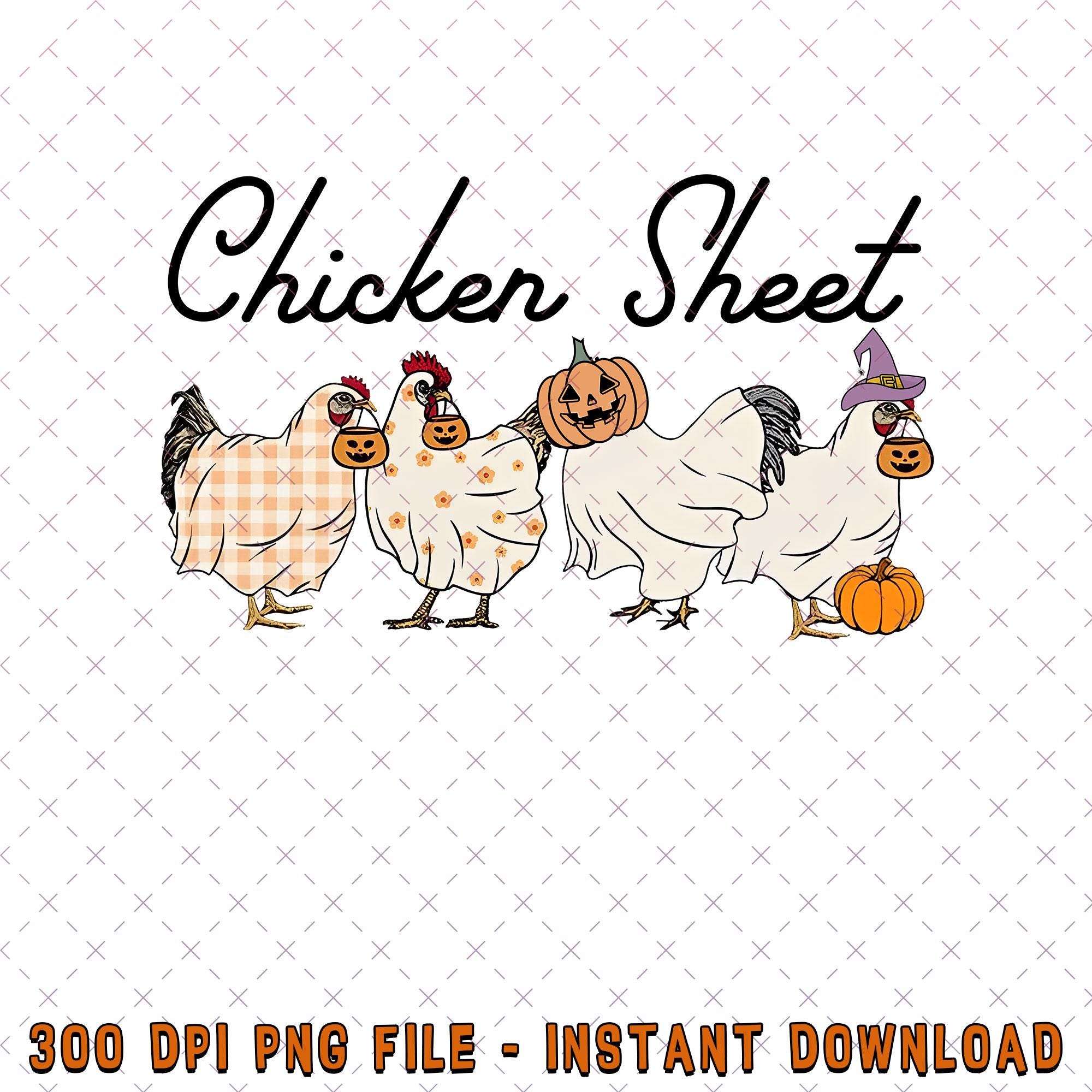 Chicken Sheet Png, Chicken Ghost Png, Halloween Chickens PNG, Spooky ...