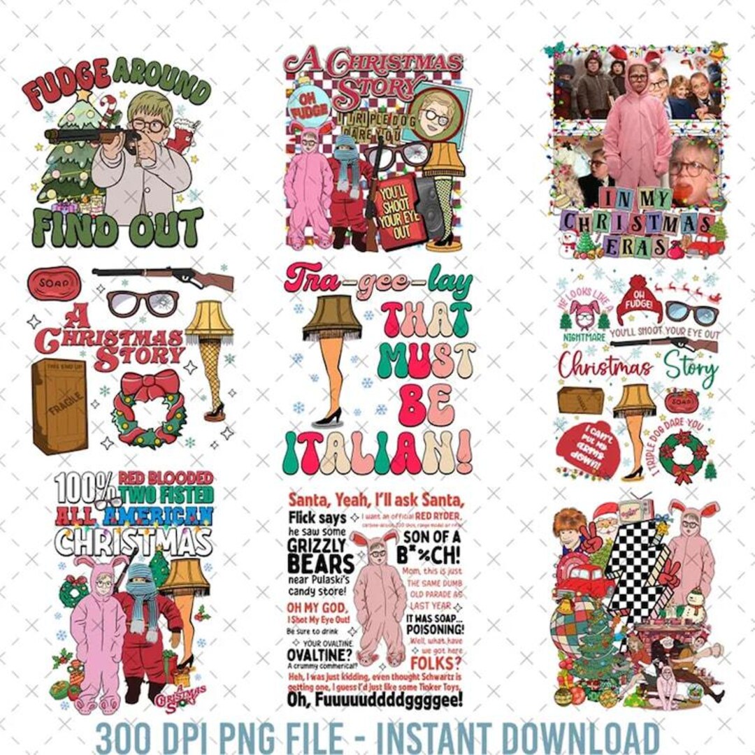Bundle A Christmas Story Movie Png, Ralphie Movies Png, Christmas ...