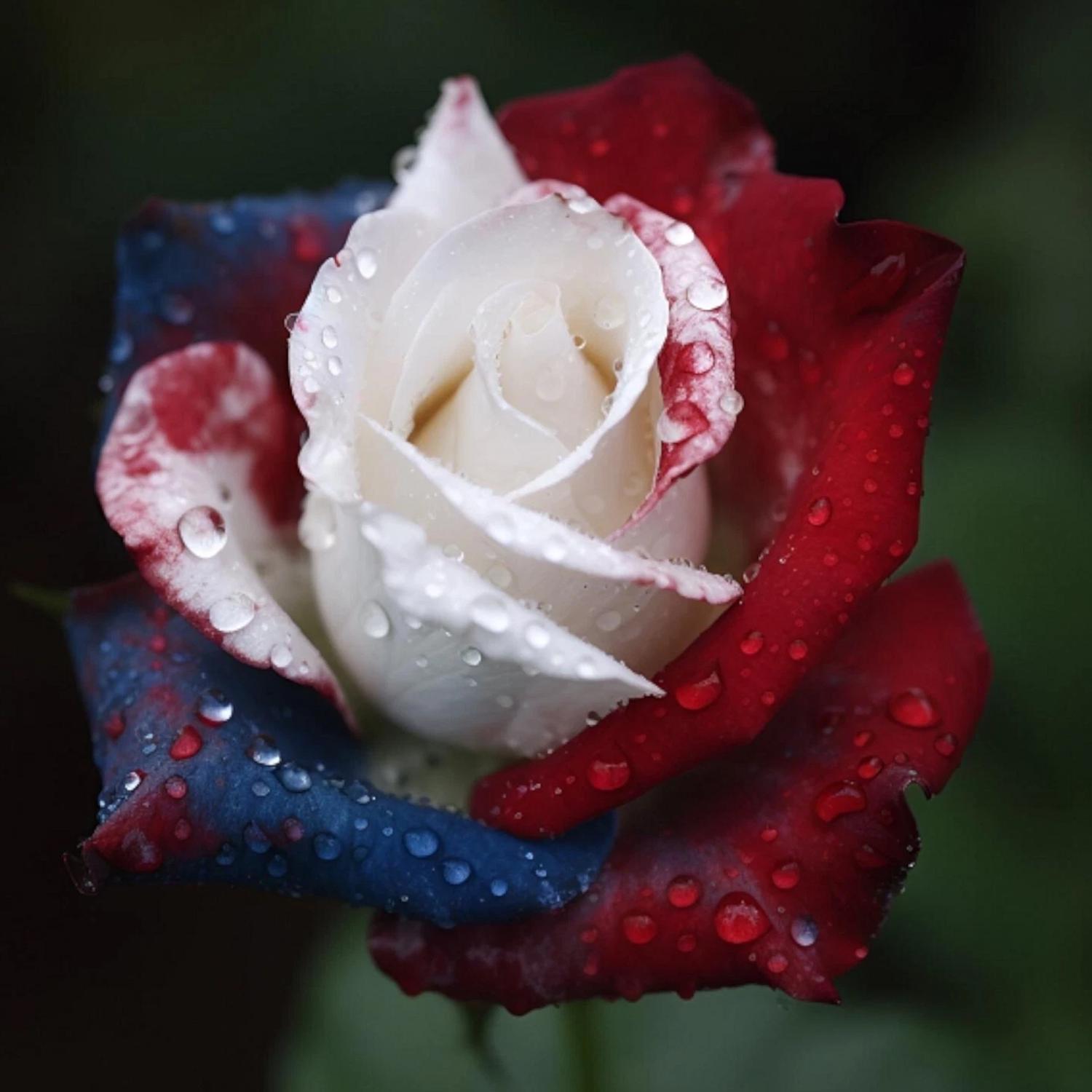 20 Seeds | Special Three-color Rose Seeds, Heirloom Multicolor Blooms ...
