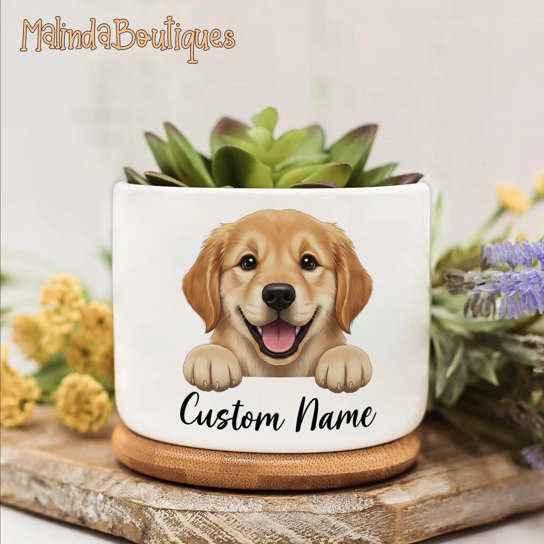 Custom Dog Plant Pot Personalized Pet Flower Pot Gift for Dog Lovers - Etsy