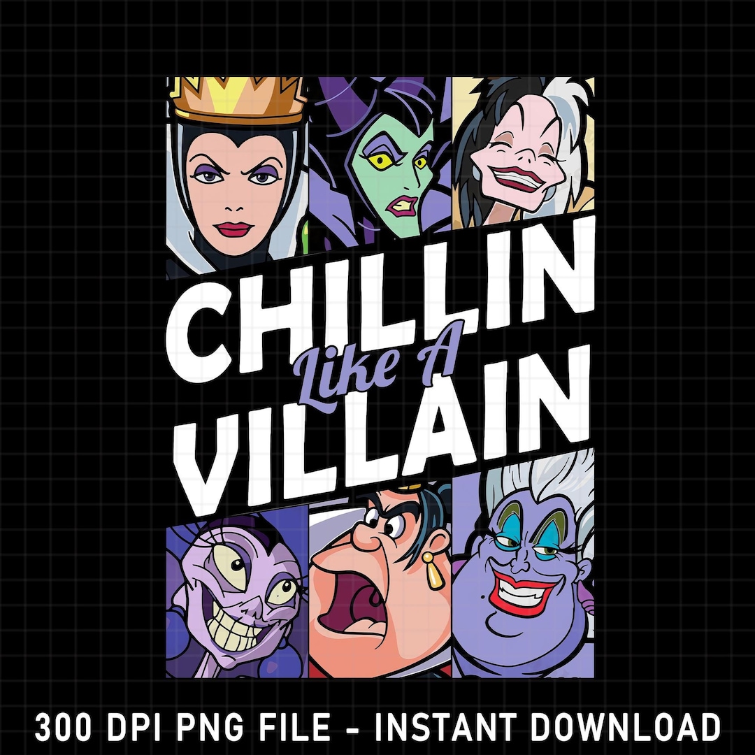 Chillin Like A Villain PNG, Halloween Villains PNG, Trick or Treat, Bad Girls Club, Halloween ...