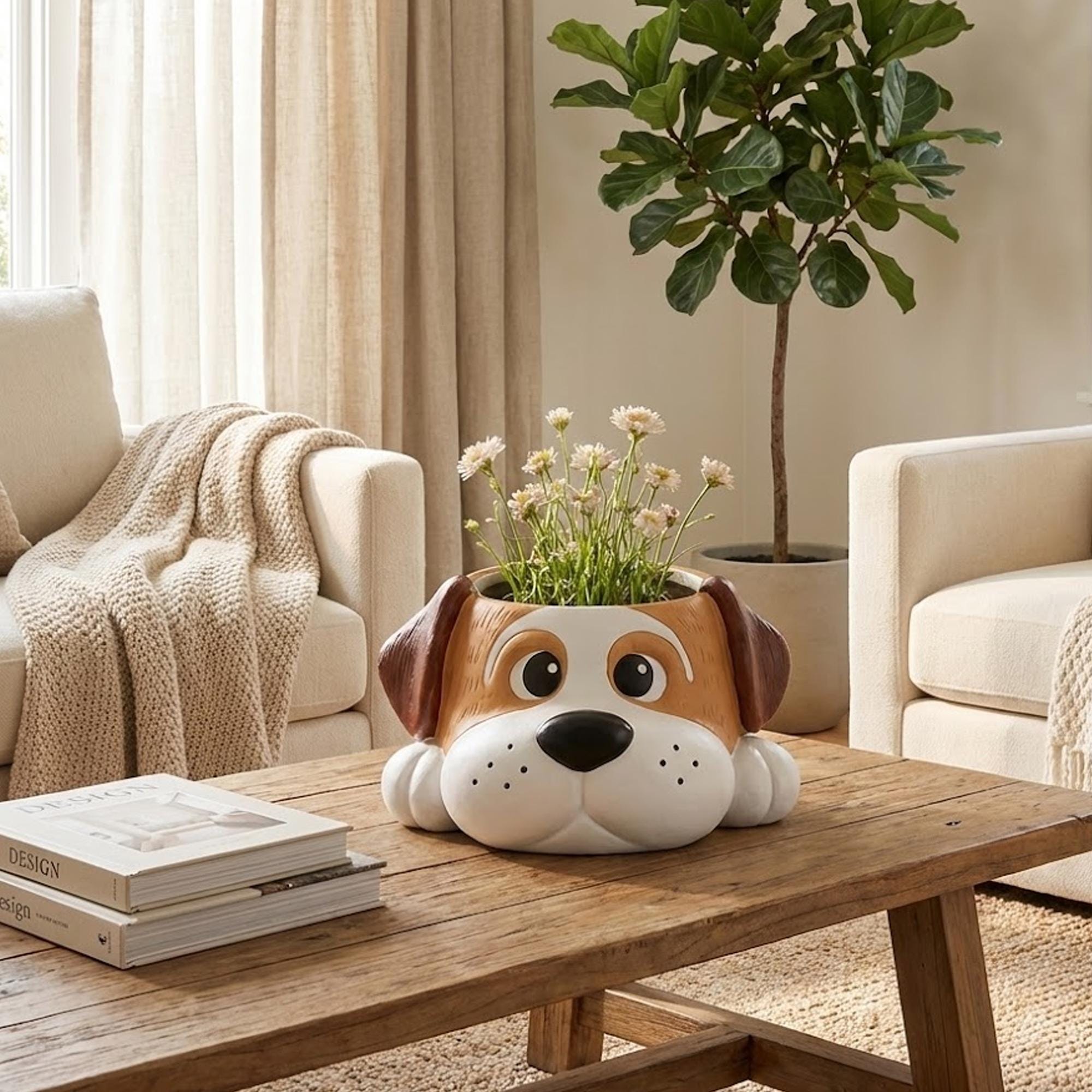 Dog Succulent Planter Cute Animal Mini Flower Pot Handmade Decor - Etsy
