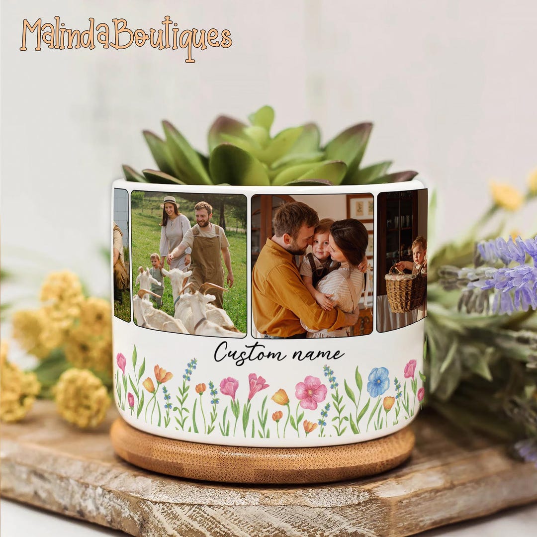Custom Mom Photo Plant Pot Personalized Mothers Day Gift Decor - Etsy