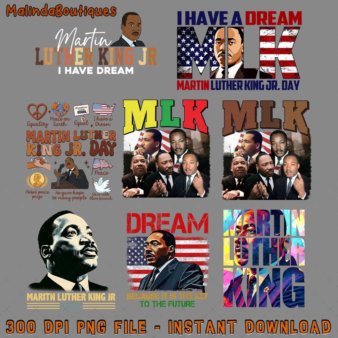 10 MLK PNG BUNDLE, Martin Luther King Png, Black History Month Png ...