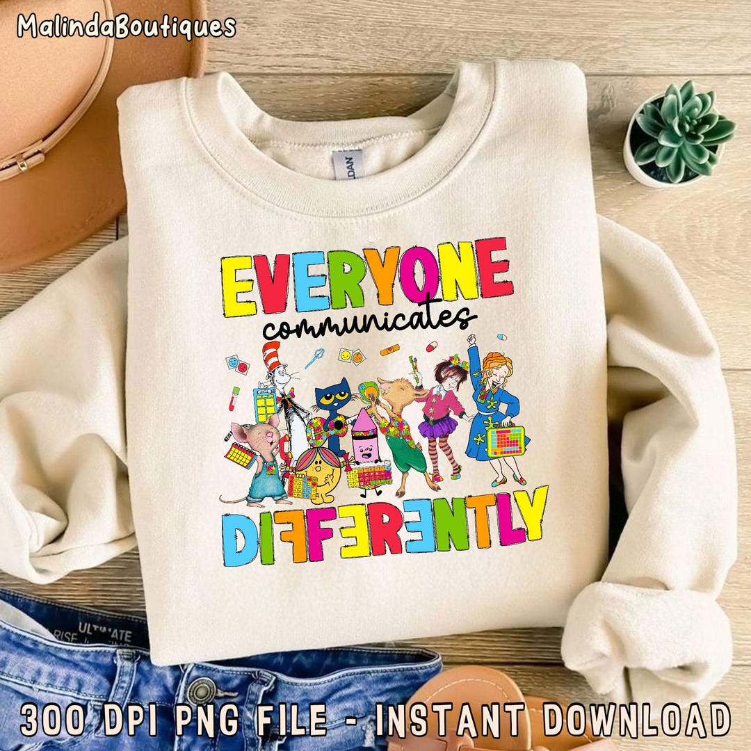 Everyone Communicates Differently Png, Autism Awareness Png, Autism ...