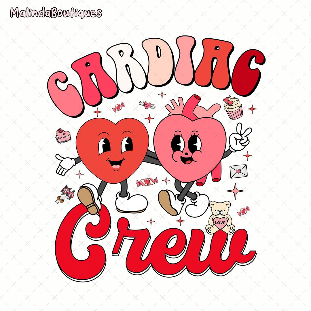 Cardiac Crew Valentine Png, Cardiac Nurse Png, Valentines Day Gift for ...