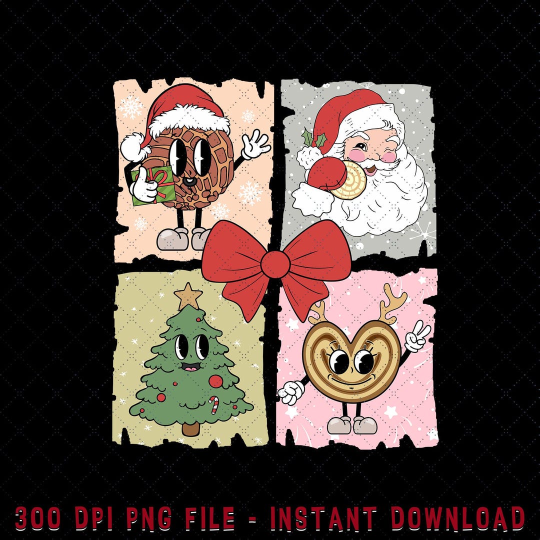 Mexican Christmas PNG, Concha Chirstmas Tree Png, Cafecito Y Pan Dulce ...