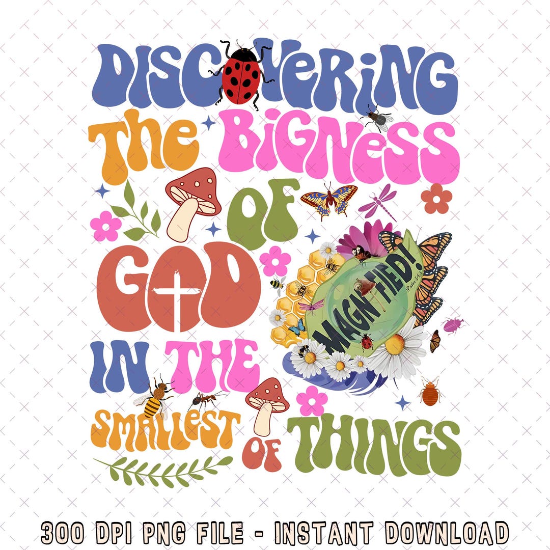 Discovering the Bigness of God PNG, Christian Quote Png, Floral Design ...