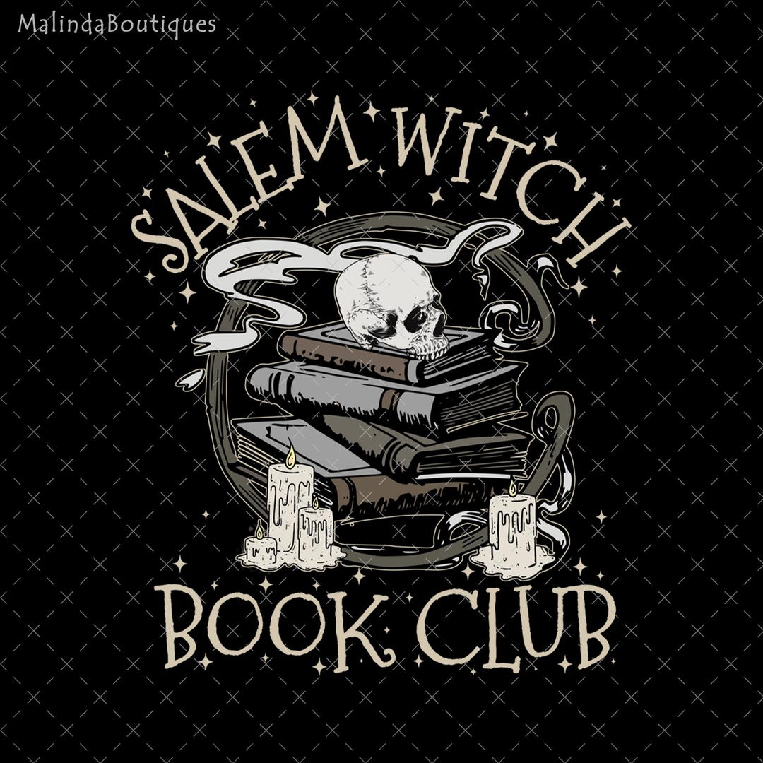 Salem Witch Book Club Png, Ghost Reading Book Png, Halloween Book Lover ...