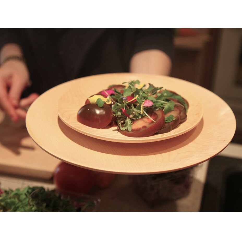 Complete Maple Wood Dinnerware Set - Etsy