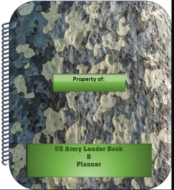 US Army Leader Book and Daily Planner to Do List Personnel | Etsy