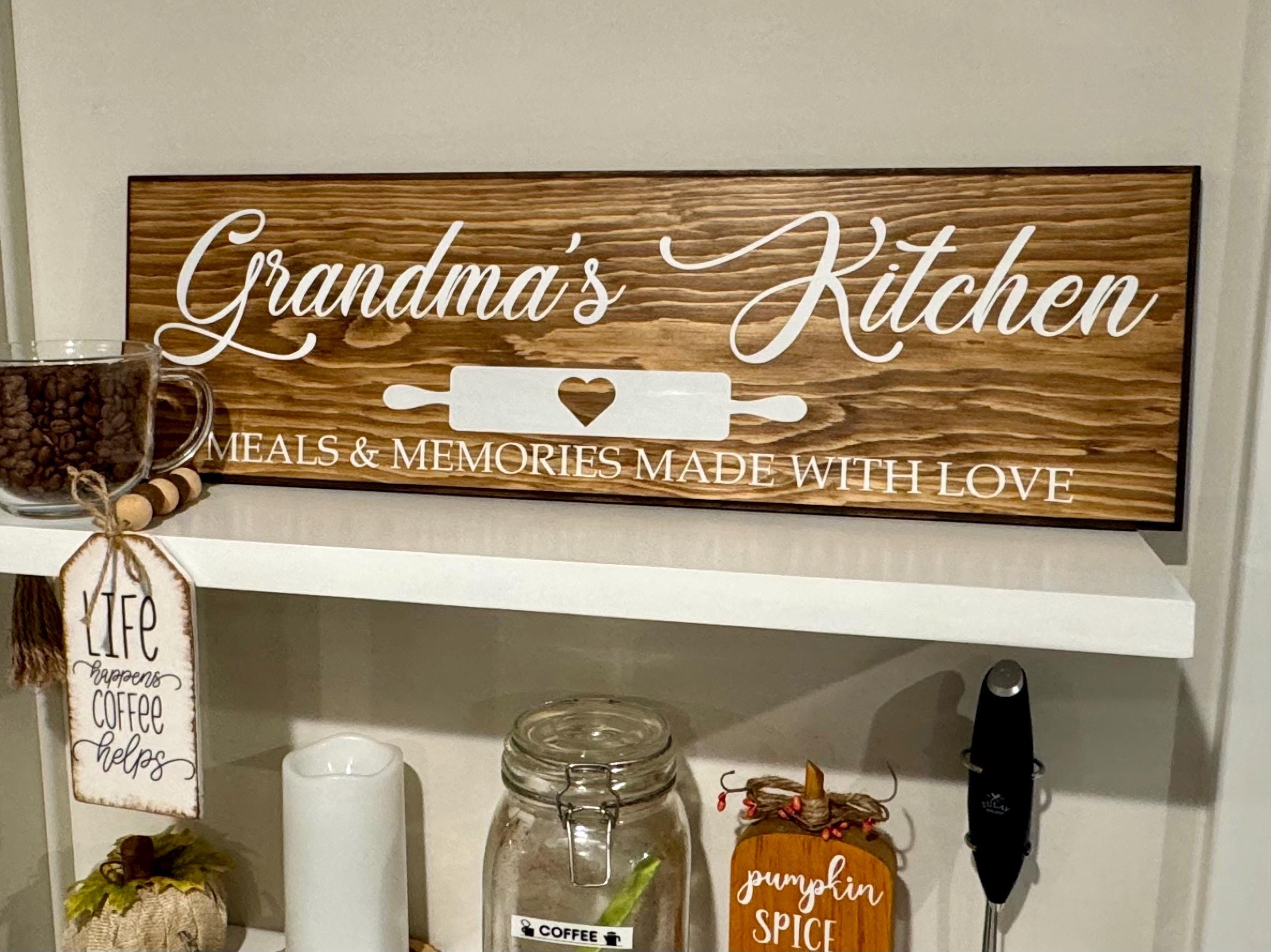 Personalized Kitchen Sign, Custom Sign for Grandma, Nana, Gigi, Gift ...