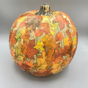 Pumpkin Tabletop or Porch Décor 9 Fall Leaves Theme - Etsy