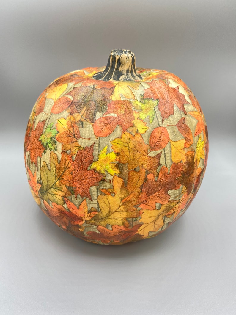 Pumpkin Tabletop or Porch Décor 9 Fall Leaves Theme - Etsy