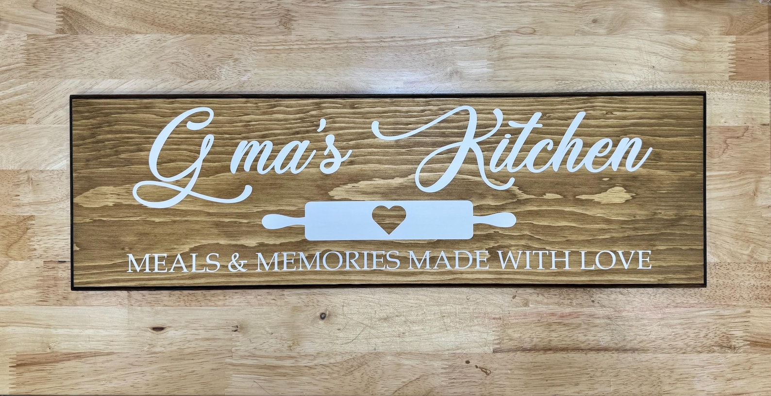 Personalized Kitchen Wood Sign: Custom Grandma's Kitchen Decor (24") - Etsy