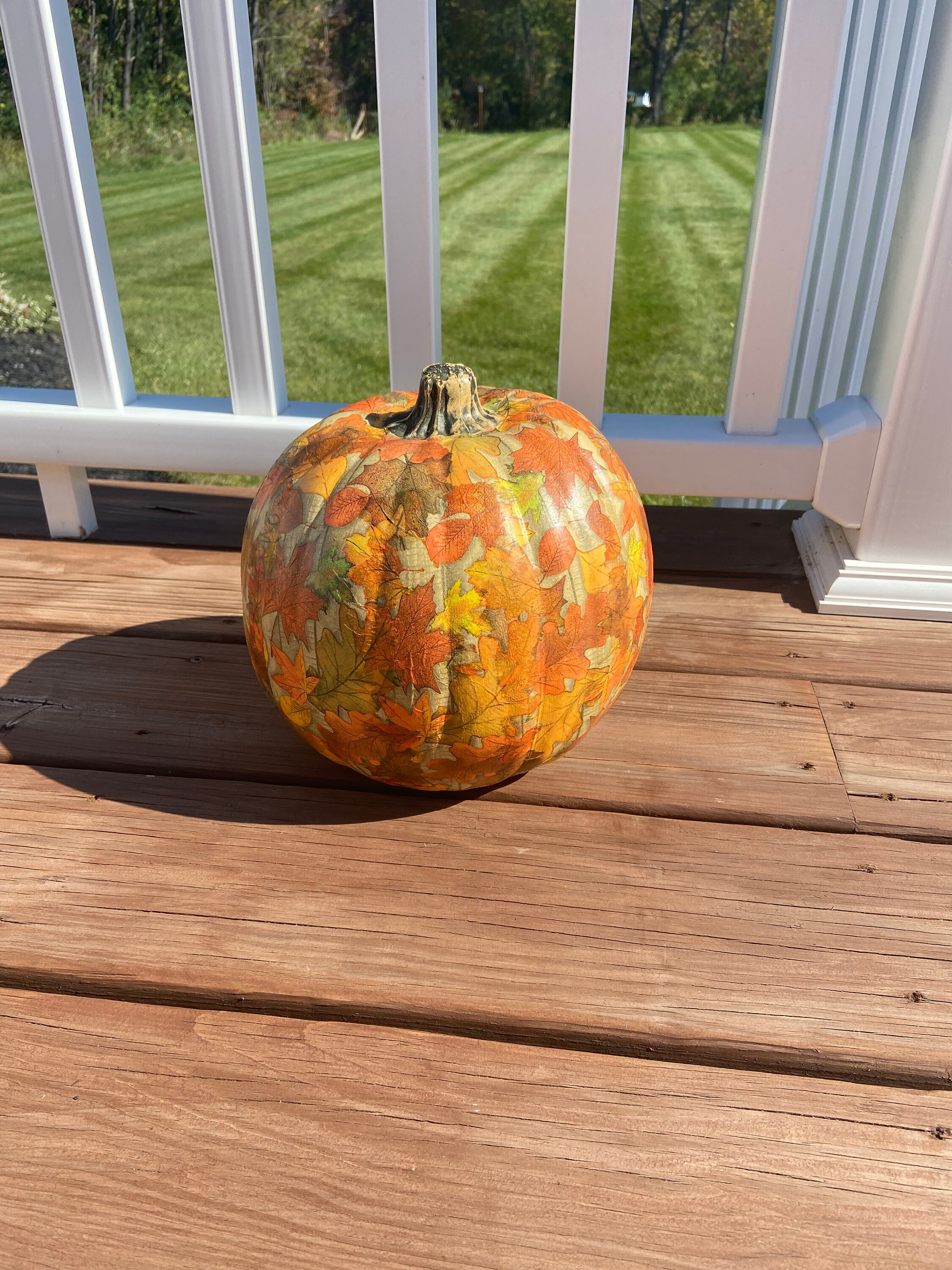 Pumpkin Tabletop or Porch Décor 9 Fall Leaves Theme - Etsy