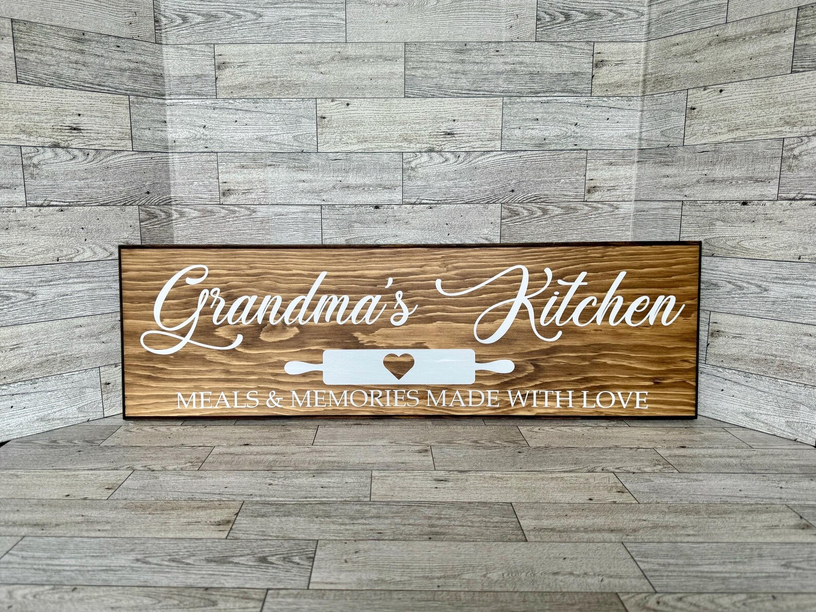 Personalized Kitchen Wood Sign: Custom Grandma's Kitchen Decor (24") - Etsy