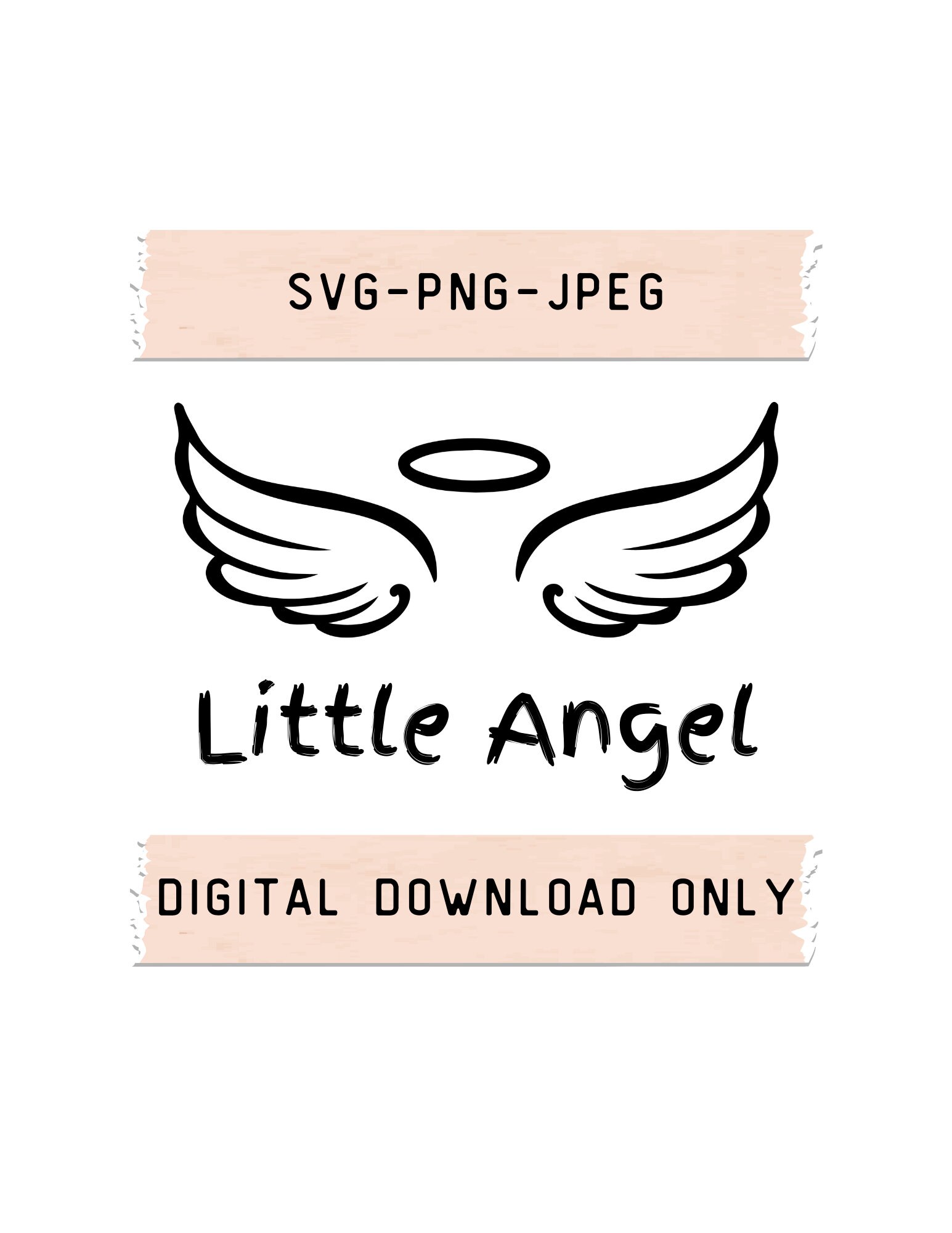 Little Angel SVG-PNG-JPEG - Etsy