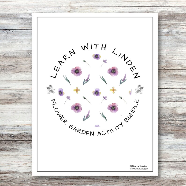 Flower Garden Activity Bundle for Kids, Printable PDF; Preschool ...