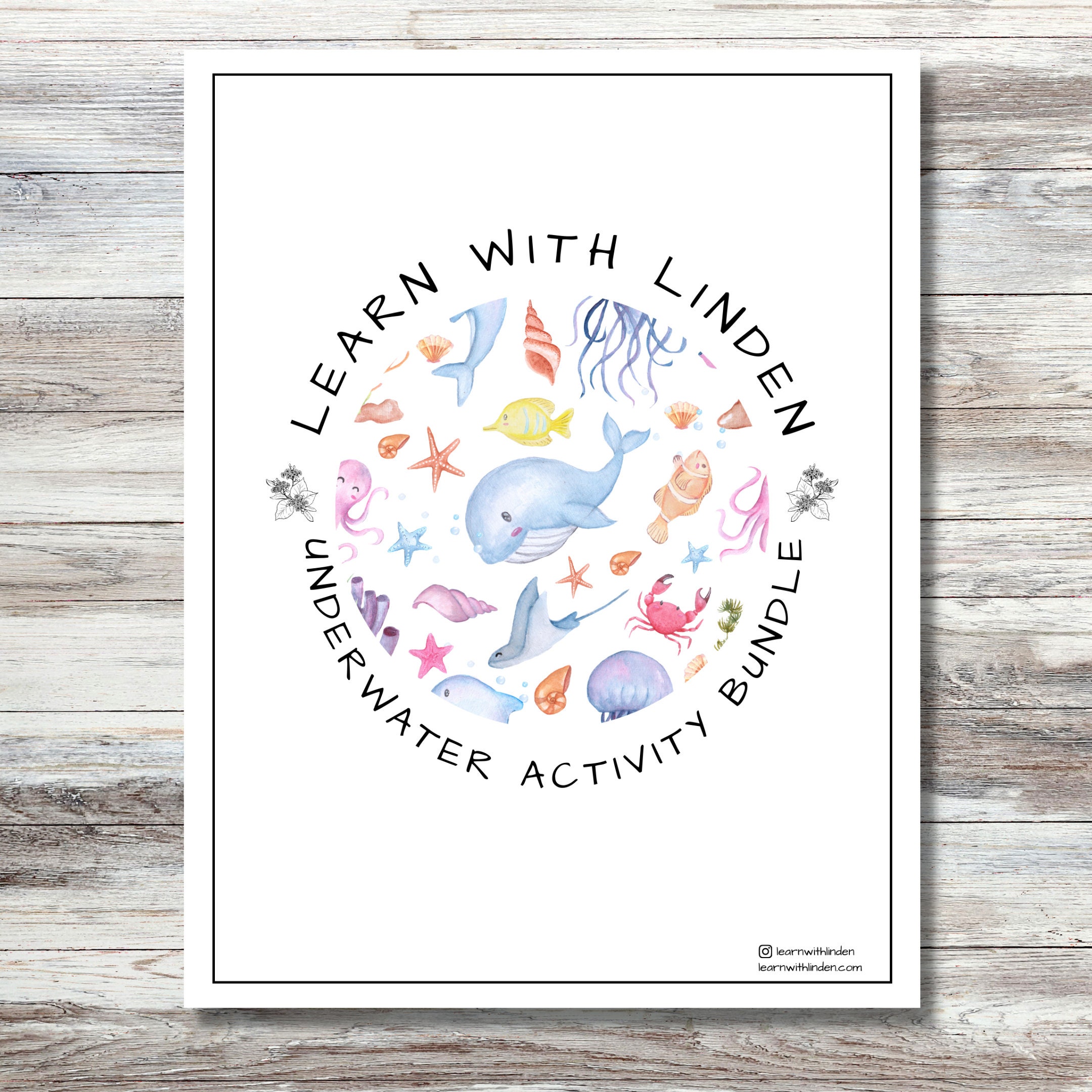 Underwater Activity Bundle for Kids, Printable PDF, Preschool ...