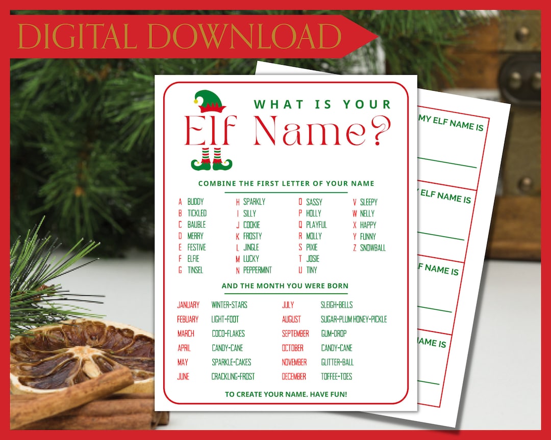 Christmas What is Your Elf Name, Family Christmas, Games, Christmas ...