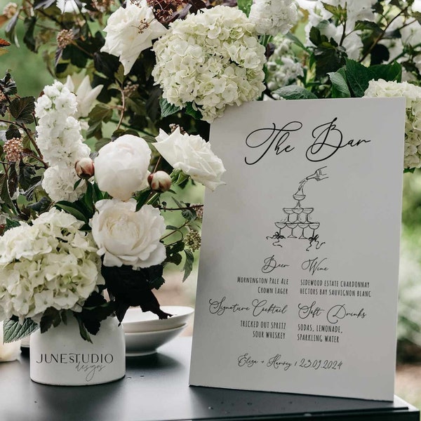 Engagement Menu Template 8x10 - Etsy