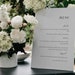Minimalist Wedding Menu Board Digital Template Neutral Minimal Wedding ...