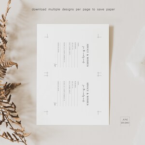 Minimal Wedding Advice Card Template Editable Advice for the Newly Weds ...