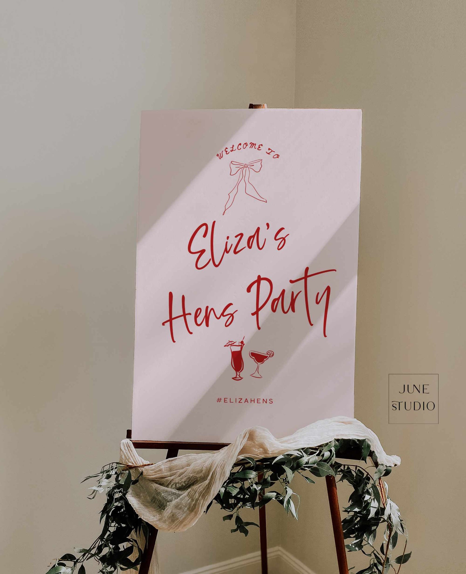 Unique Hens Party Welcome Sign Template Printable Bachelorette Party ...