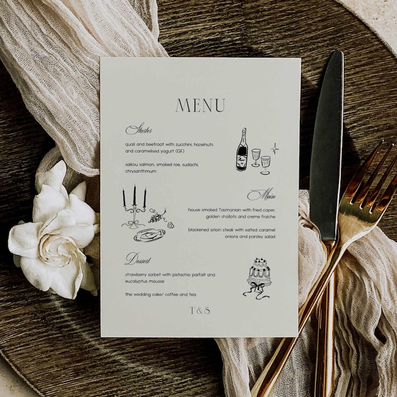 French Menu - Etsy