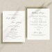 Modern Wedding Program Fan Template Elegant Calligraphy Program Fan ...