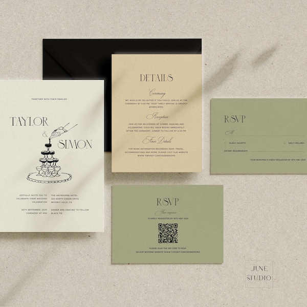 Old Money Wedding Invites - Etsy