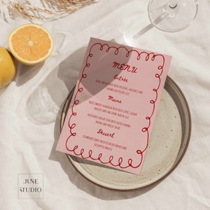 Hand Drawn Birthday Welcome Sign Template Pink Red Whimsical Hand ...