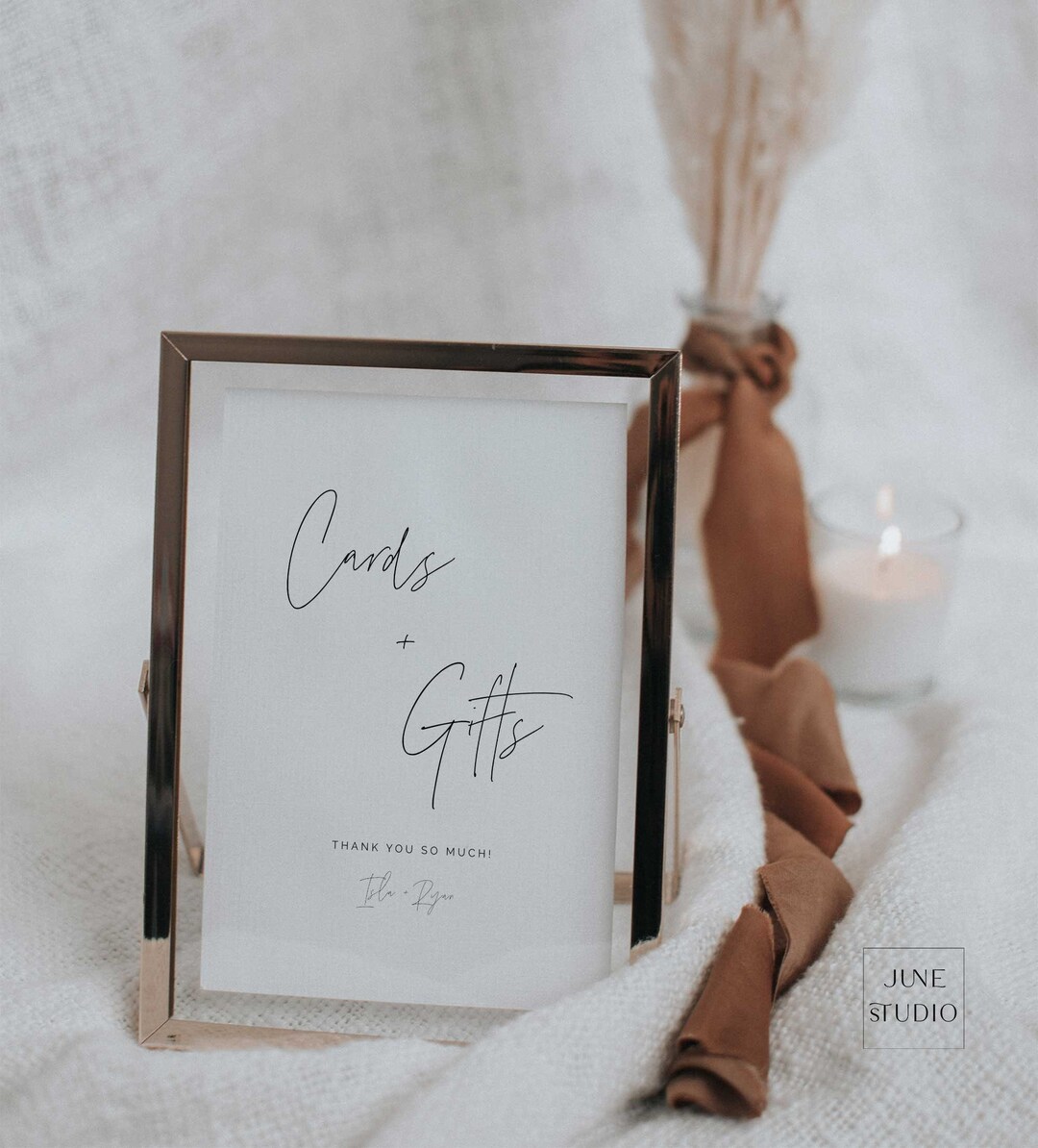Modern Wedding Cards and Gifts Sign Template Editable Wedding Gift ...