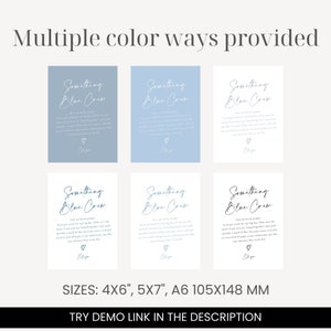Something Blue Crew Proposal Card Template (editable 5x7, 4x6, A6) - Etsy